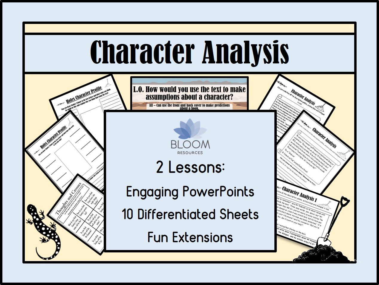 Character Analysis - 2 Lessons - Holes by Louis Sachar -10 ...